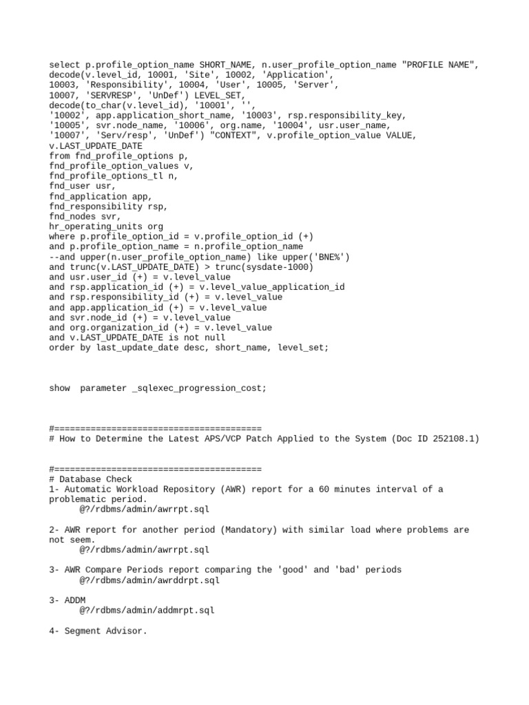 Health Check SQL | PDF | Information Technology Management | Software ...
