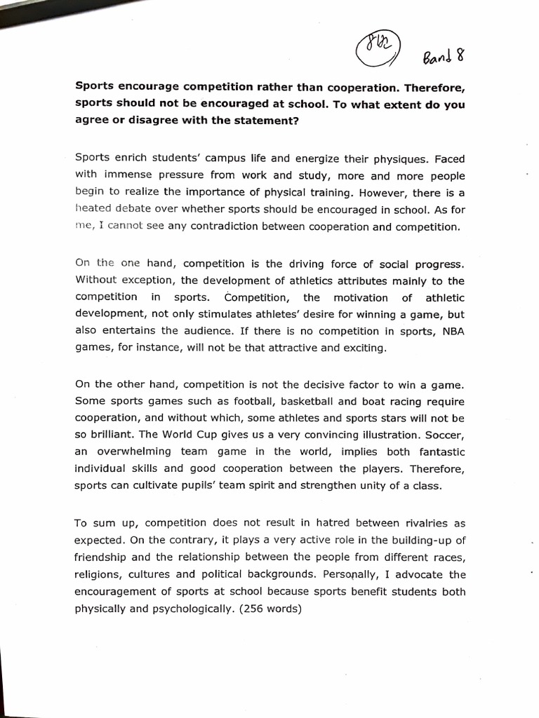 Sports 샘플 essay sample | PDF