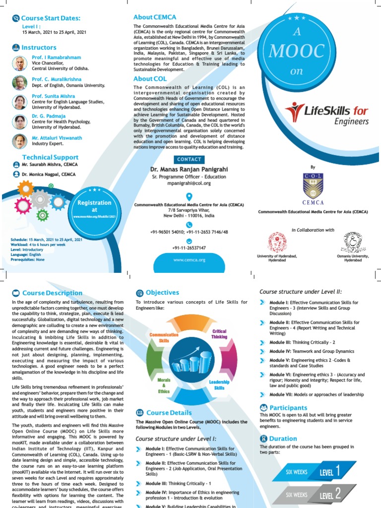 Life Skills For Engineers Brochure PDF | PDF | Massive Open Online ...