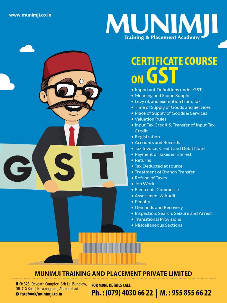 Certificate Course On: WWW - Munimji.co - in | PDF | Value Added Tax ...