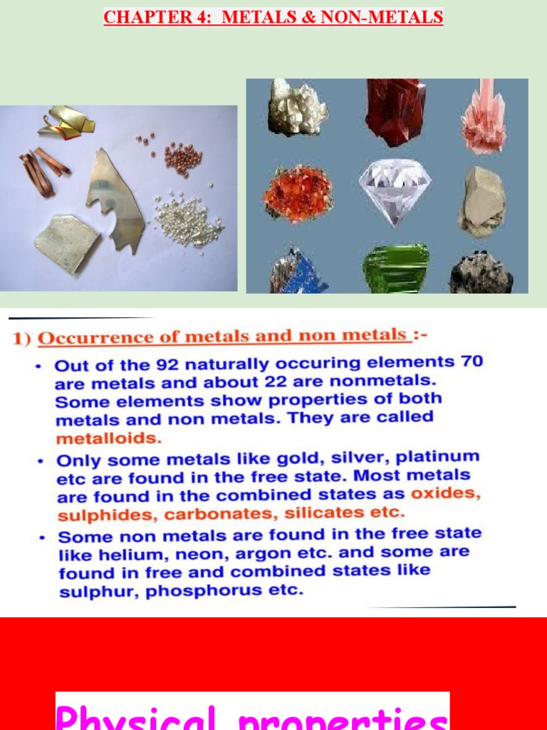 Why Metals Are Basic in Nature | PDF | Science & Mathematics