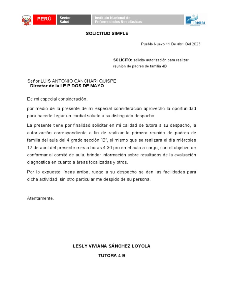 Modelo Formulario de Solicitud | PDF