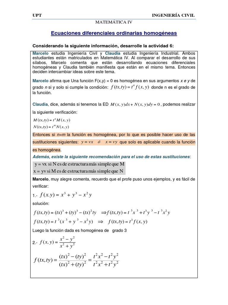 ED Homogenea | PDF