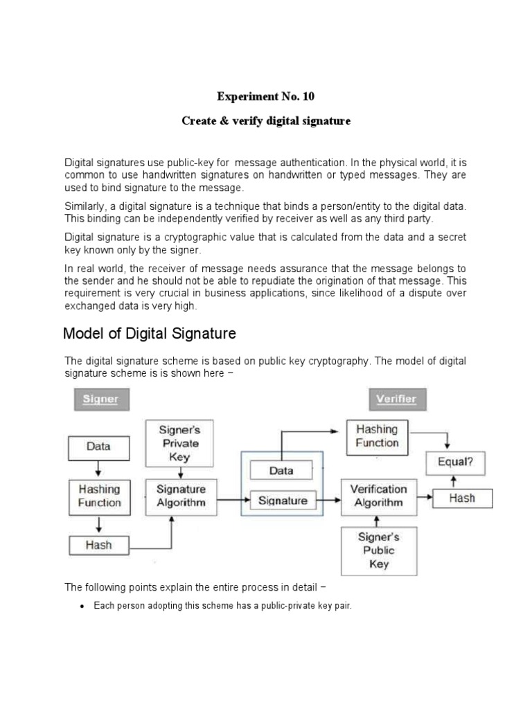 Expt 10 Digital signatures | PDF | Public Key Cryptography | Key ...