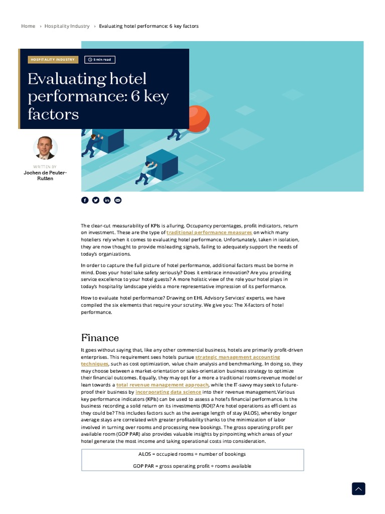 Evaluating Hotel Performance - 6 Key Factors | PDF | Innovation ...
