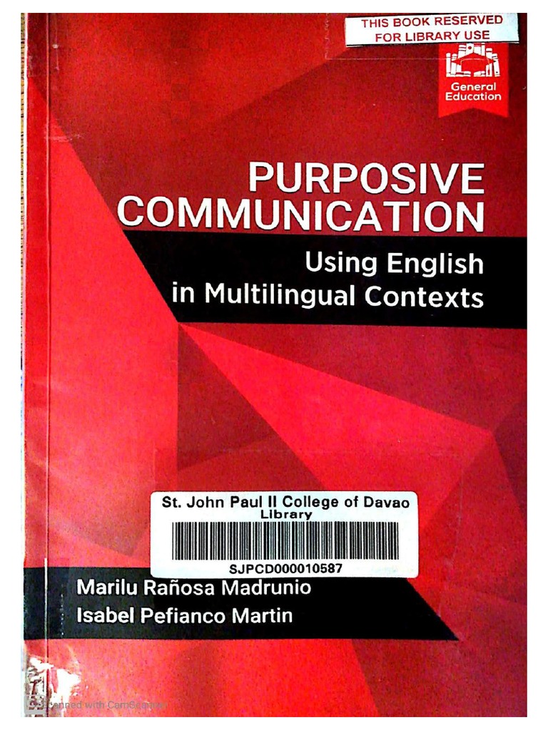Purposive Communication Using English in Multilingual Contexts by ...