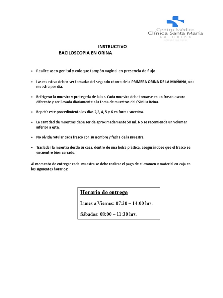 Baciloscopia En Orina Pdf