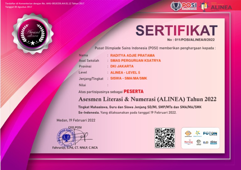 Sertifikat Olim PDF | PDF