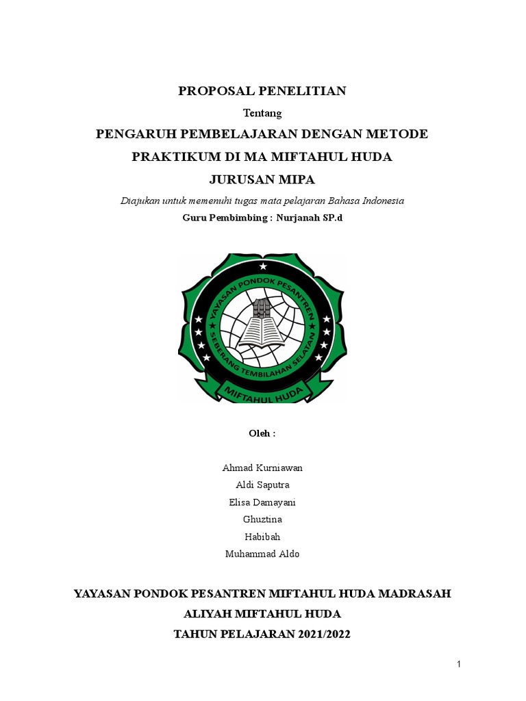 PROPOSAL PENELITIAN.pdf | PDF