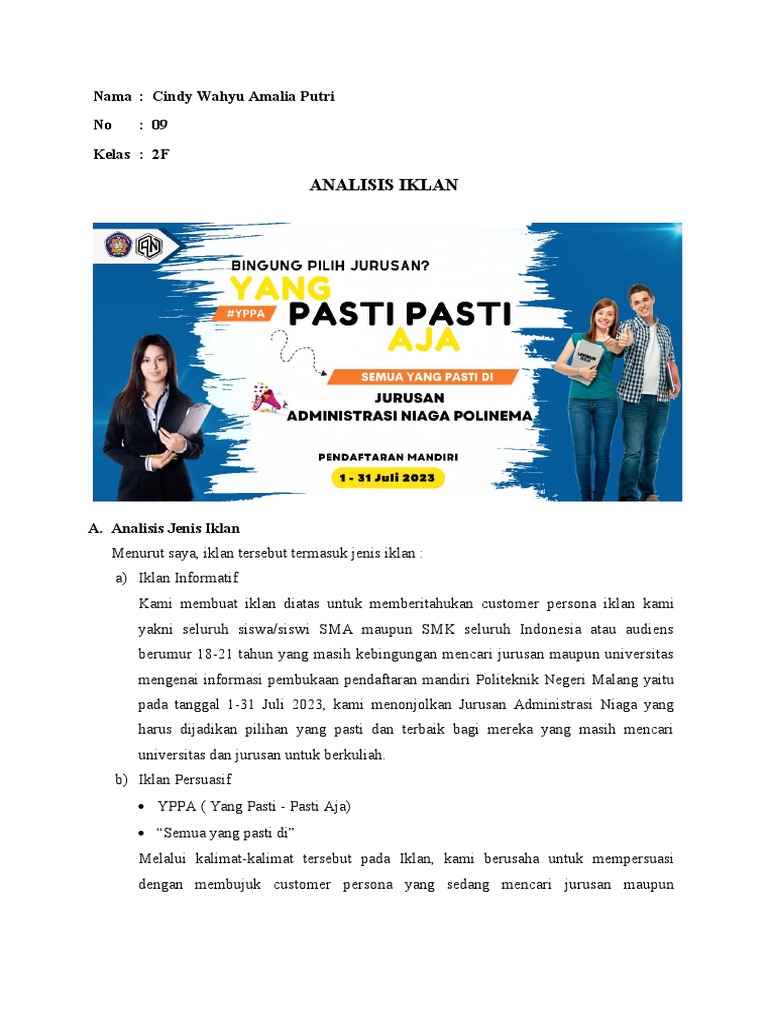 Analisis Jenis Iklan | PDF