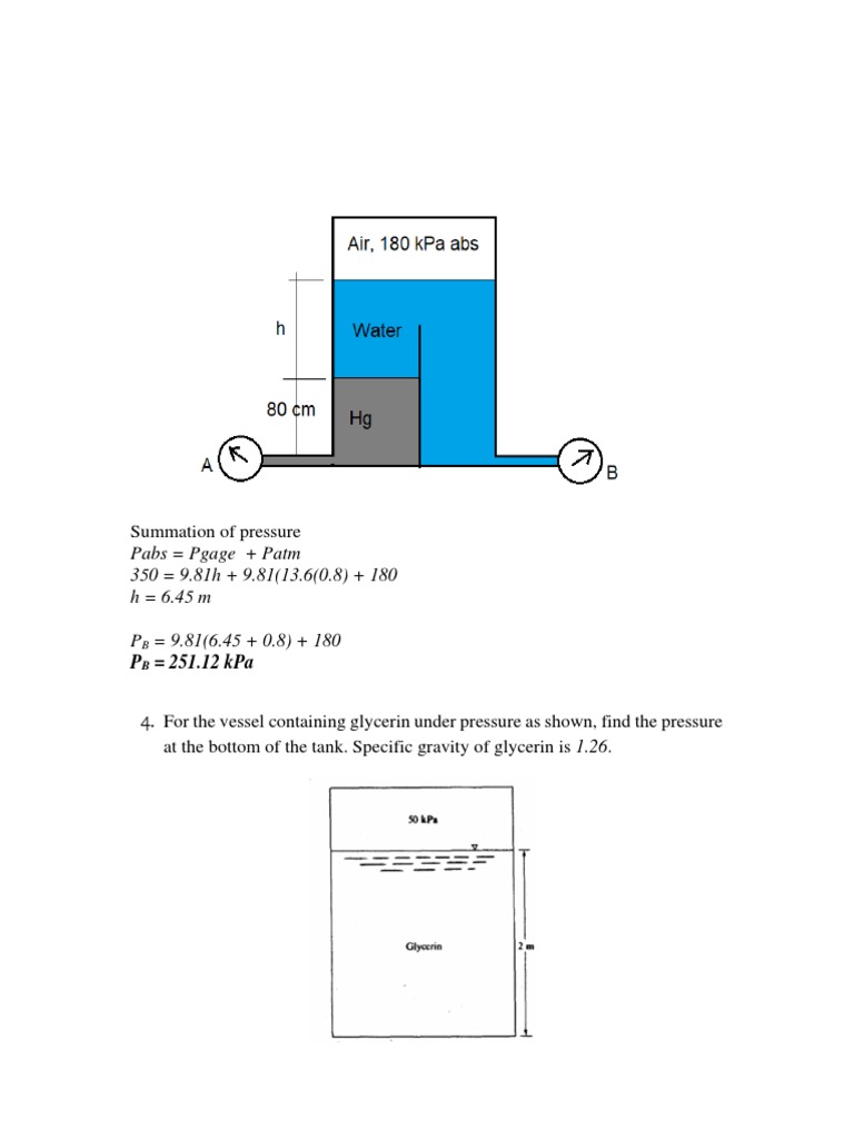 2 Hydrostatics Continuation | PDF | Pressure | Pressure Measurement