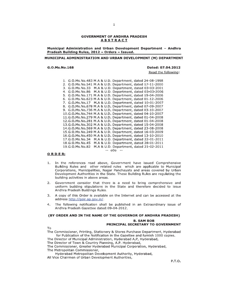 G.O 168 - Building Rules-1 PDF | PDF