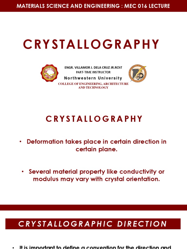 Mec 016 Crystallography | PDF | Crystal Structure | Crystallography