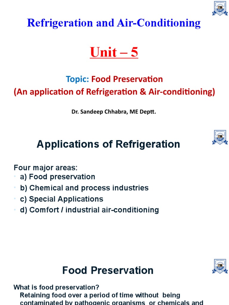 RAC-Unit-5 - Food Preservation | PDF | Food Storage | Food Preservation