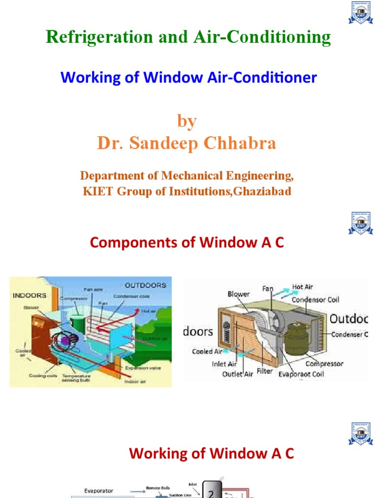 RAC - Unit 5 - Working of Window AC | PDF | Air Conditioning | Heat ...