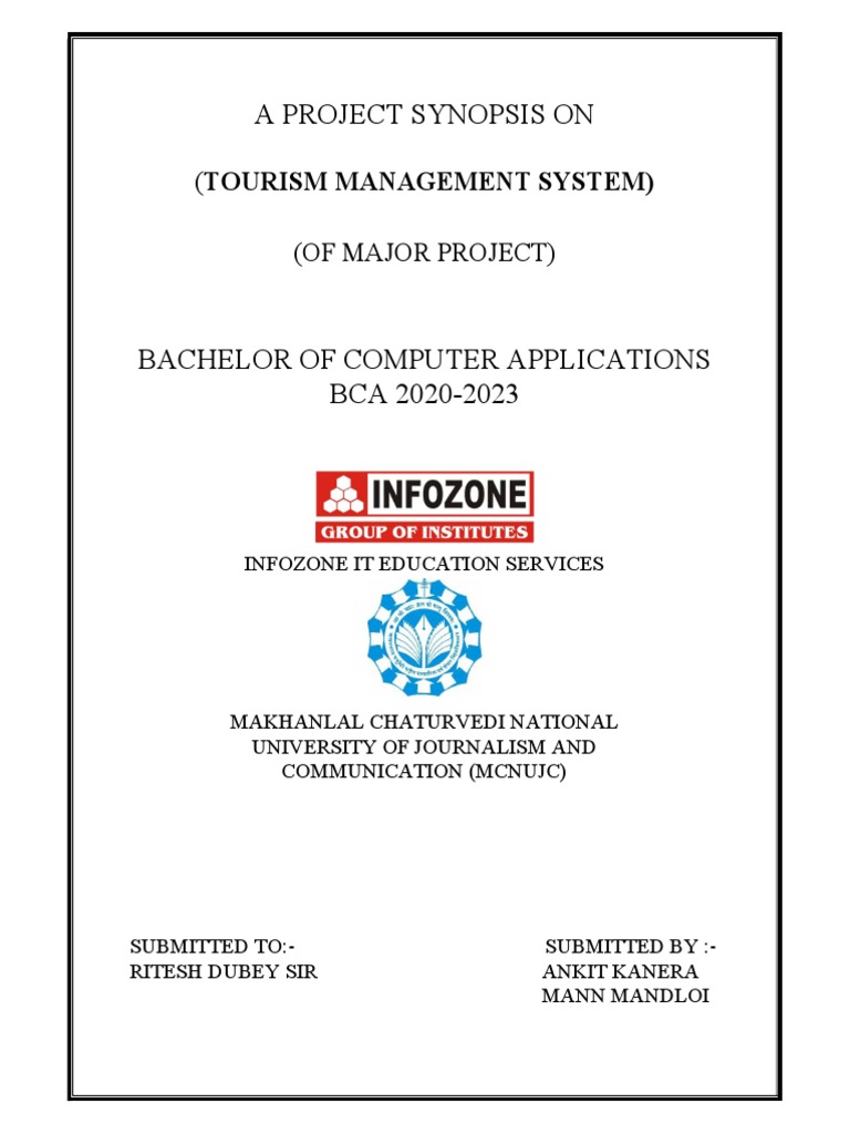 Tourism Management System Synopsis | PDF | User (Computing) | Databases
