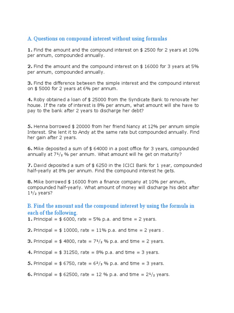 Compound Interest | PDF | Compound Interest | Interest