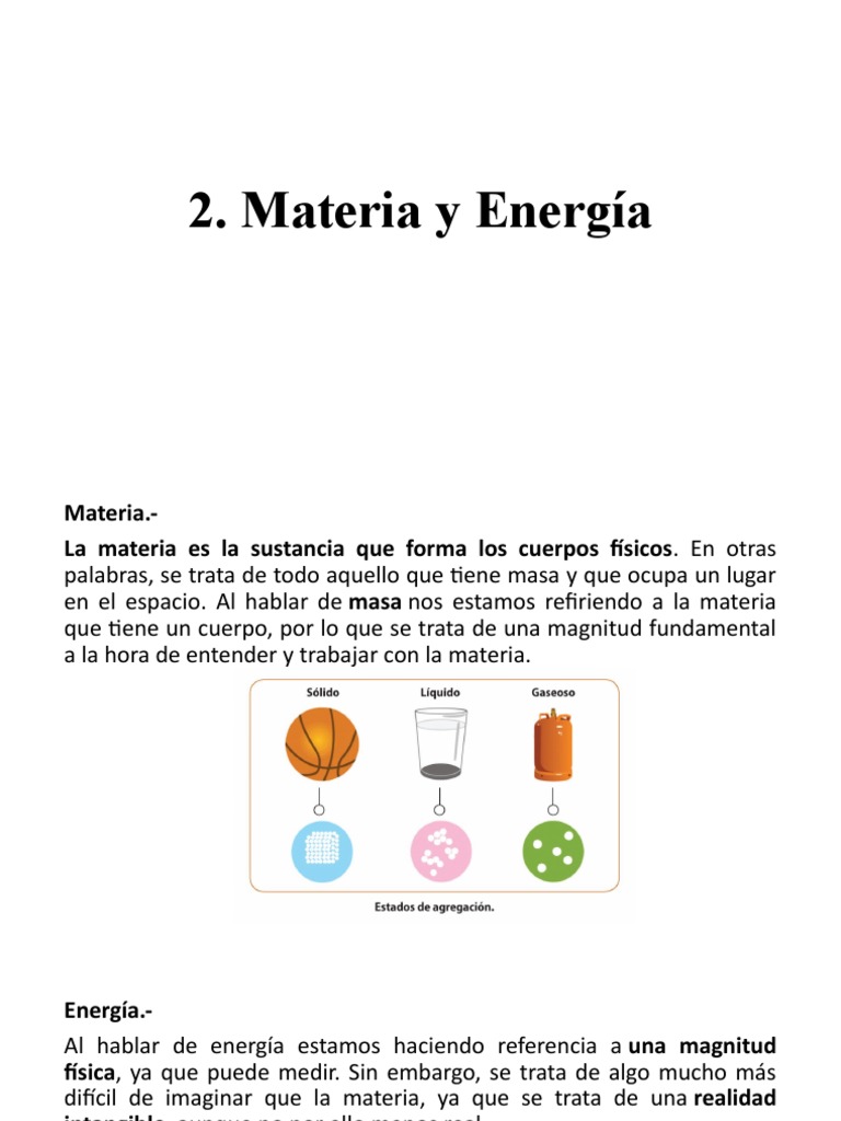 Materia y Energía | PDF | Masa | Importar
