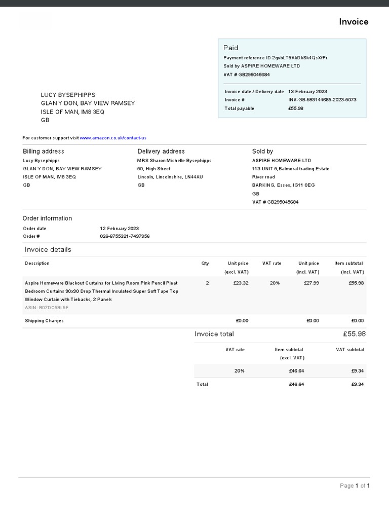 Invoice Amz | Download Free PDF | Invoice | Value Added Tax