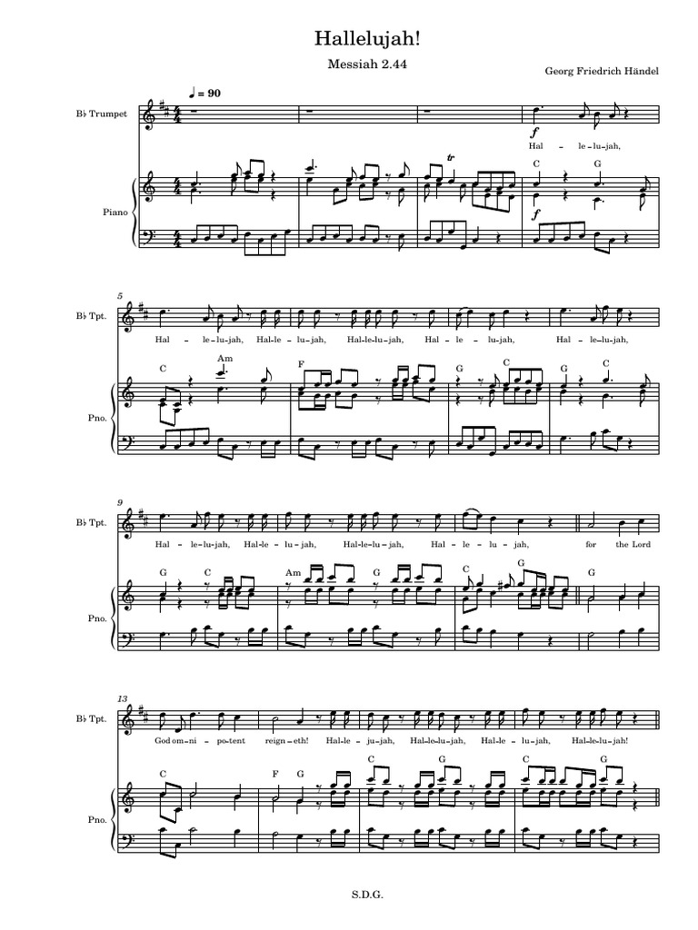 Messiah 2.44 Hallelujah Hndel | PDF | Abrahamic Religions | Bible Content