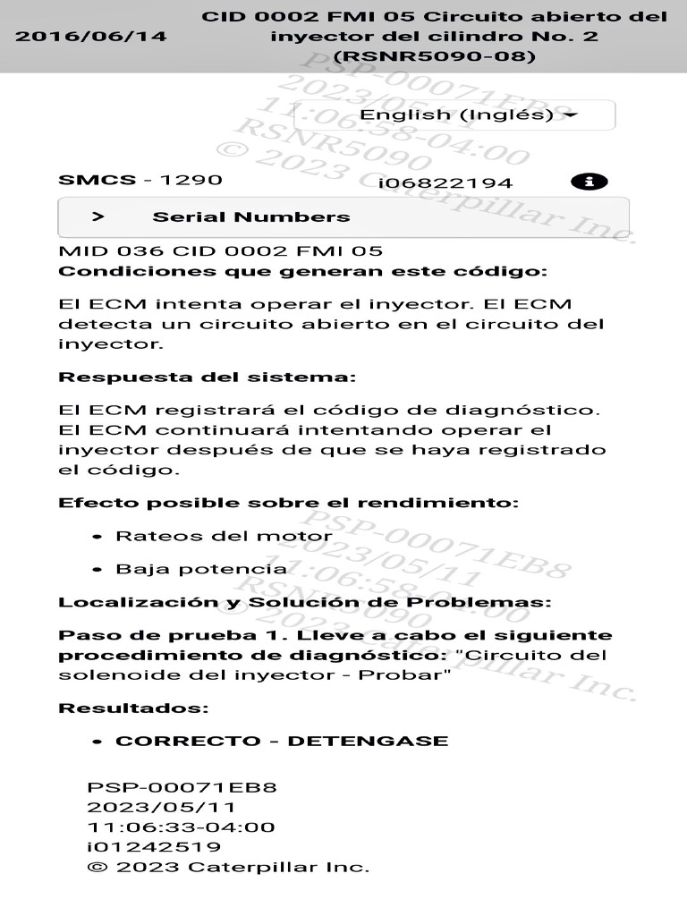 Mid 36 CID 0002 FMI 05 | PDF