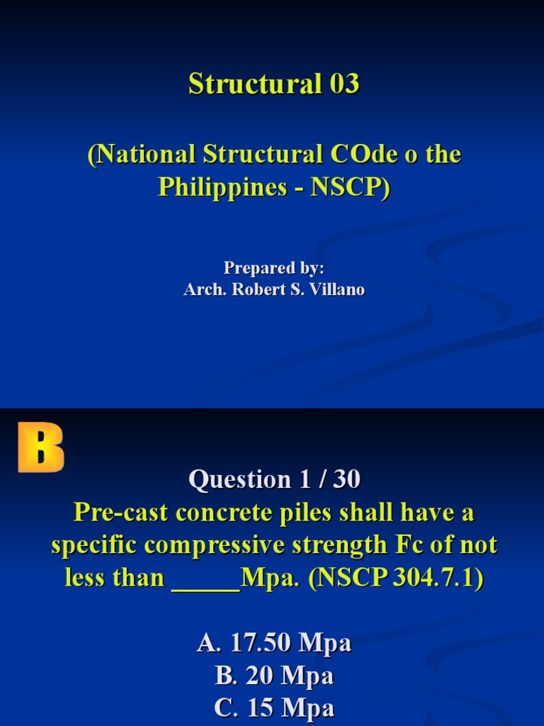 Structural Code Quiz for Architects | PDF | Deep Foundation | Concrete