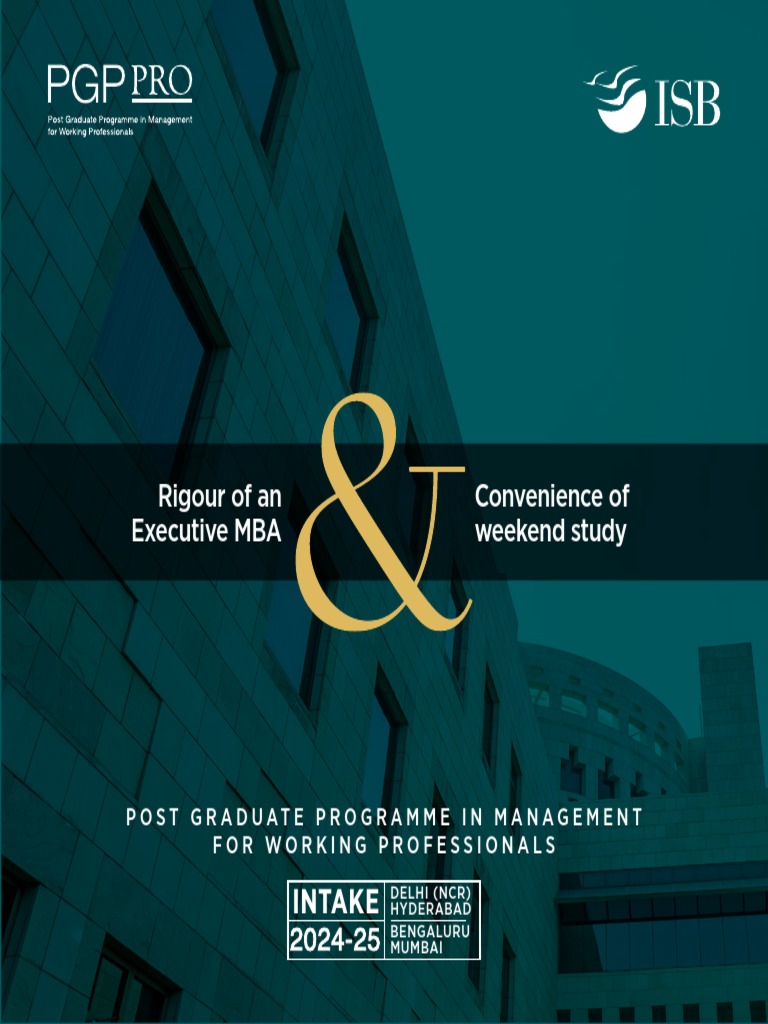 ISB PGPPRO Brochure | PDF | Master Of Business Administration | Business