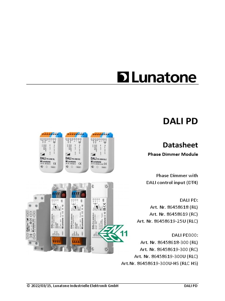 Led Driver 1-Lunatone Led Drivers 86458618 - Dali - PD - en - D0033 | PDF