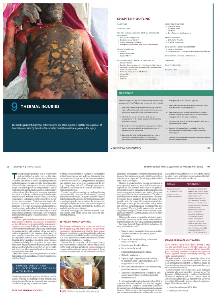 ATLS Thermal Injuries PDF | PDF | Burn | Injury
