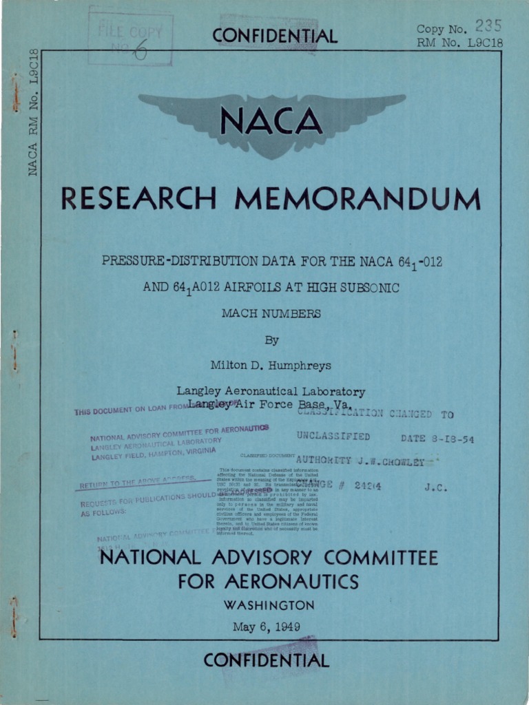 Naca 64-012 PDF | Download Free PDF | Airfoil | National Advisory ...