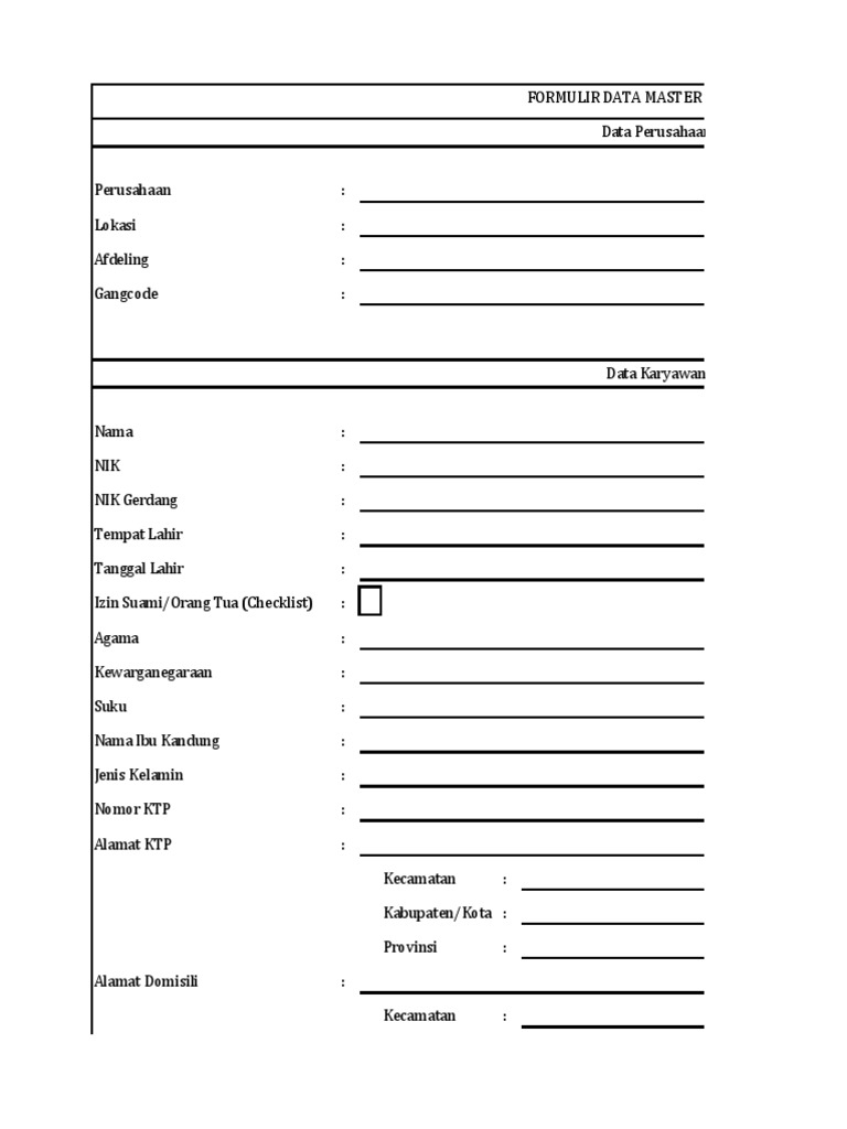 Form Data Master | PDF
