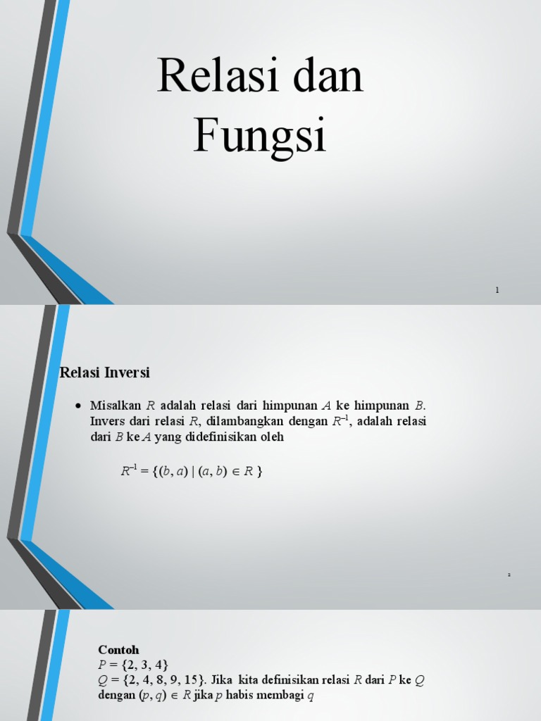 Pengenalan Relasi Dan Fungsi Logika Informatika | PDF