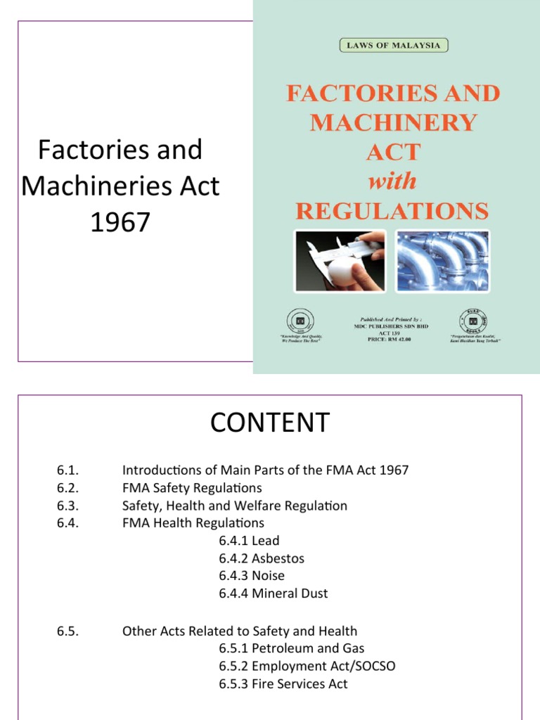 6.1. Introductions of Main Parts of The FMA Act 1967 | PDF