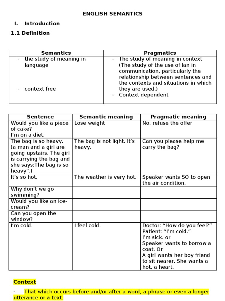 SEMANTICS | PDF | Semantics | Linguistics