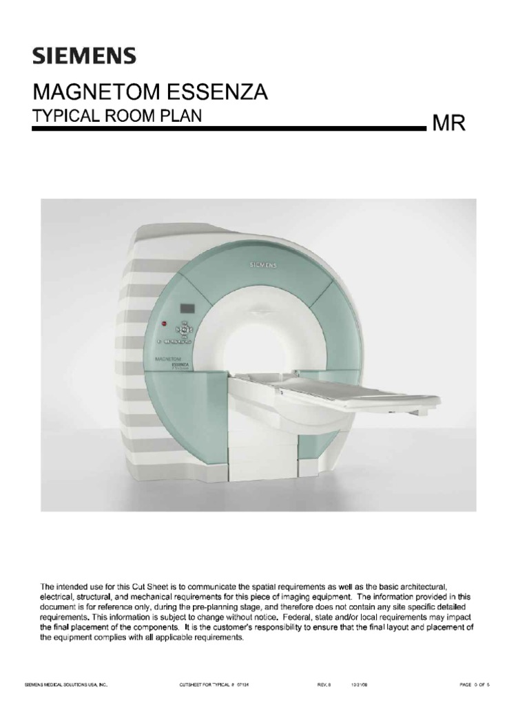 Siemens Magnetom Essenza Specs | PDF