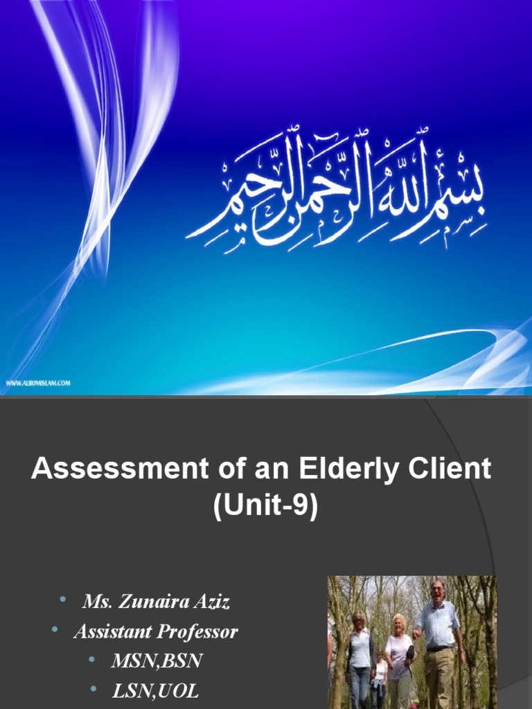 Assesment of Elderly Client | PDF | Geriatrics | Urinary Incontinence
