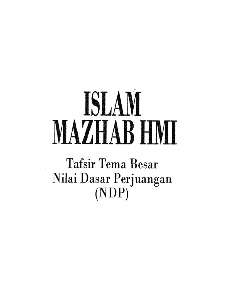 Islam Mazhab HMI | PDF