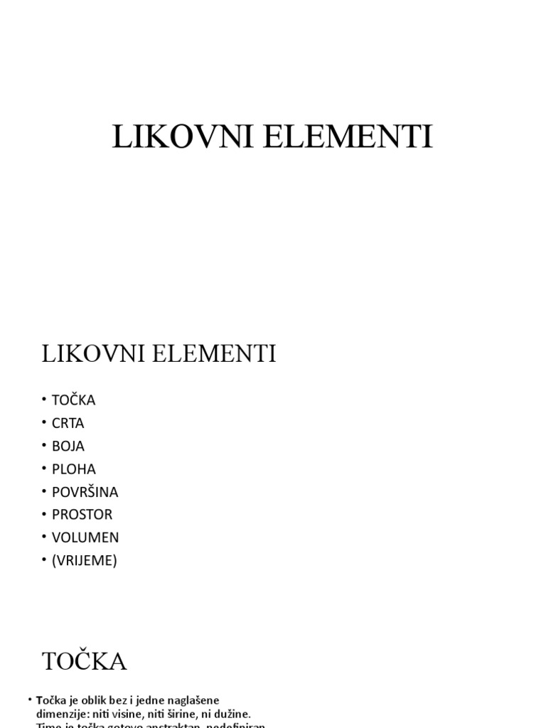 LIKOVNI ELEMENTI | PDF