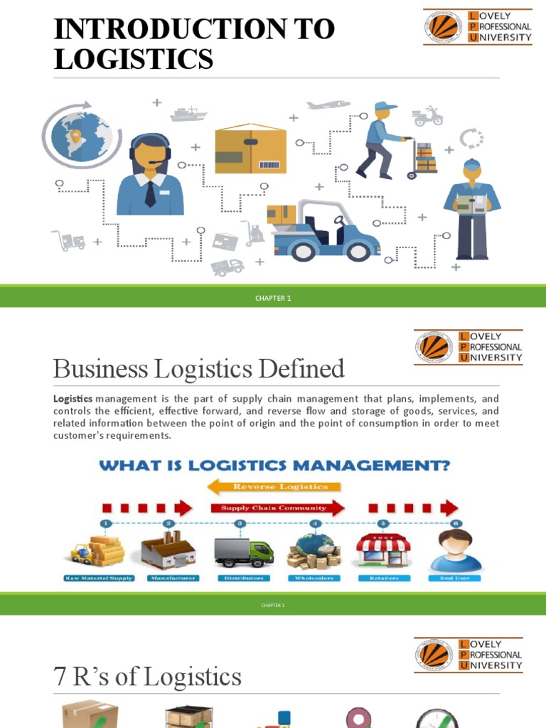 Introduction to Logistics Concepts | PDF | Logistics | Supply Chain ...