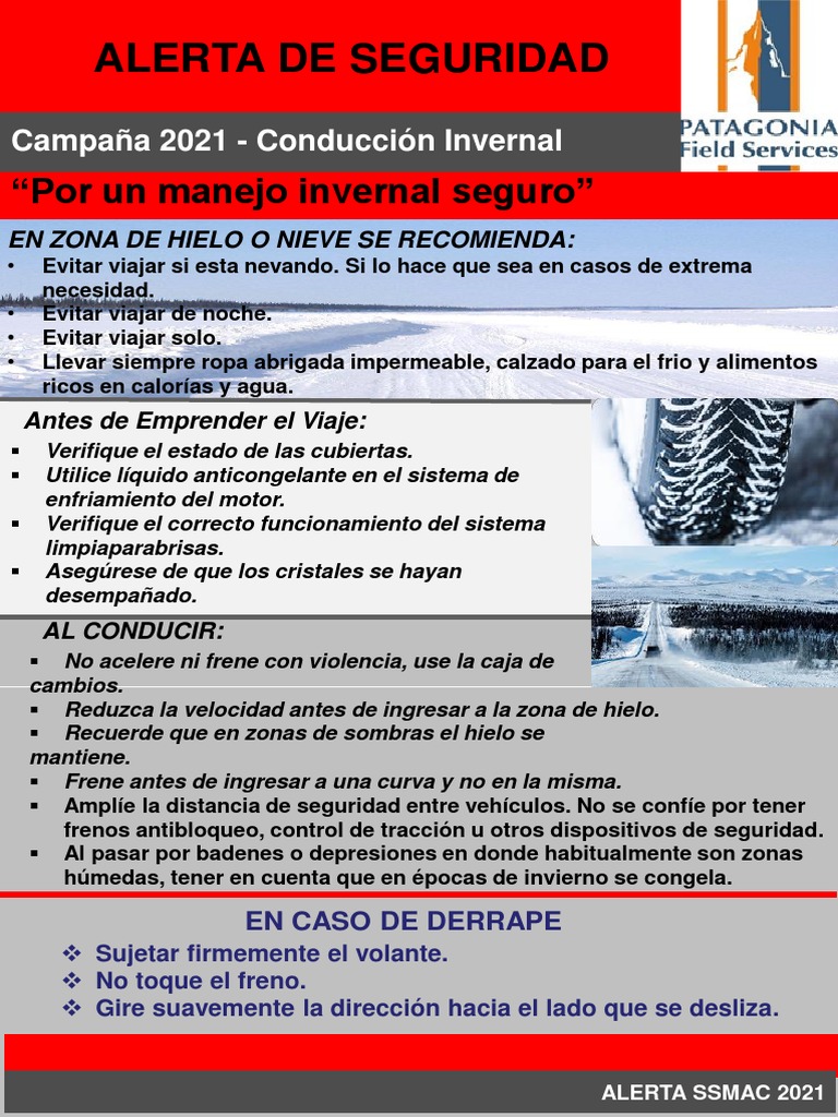 Alerta SSMAC - Manejo Invernal 2021.pdf | PDF