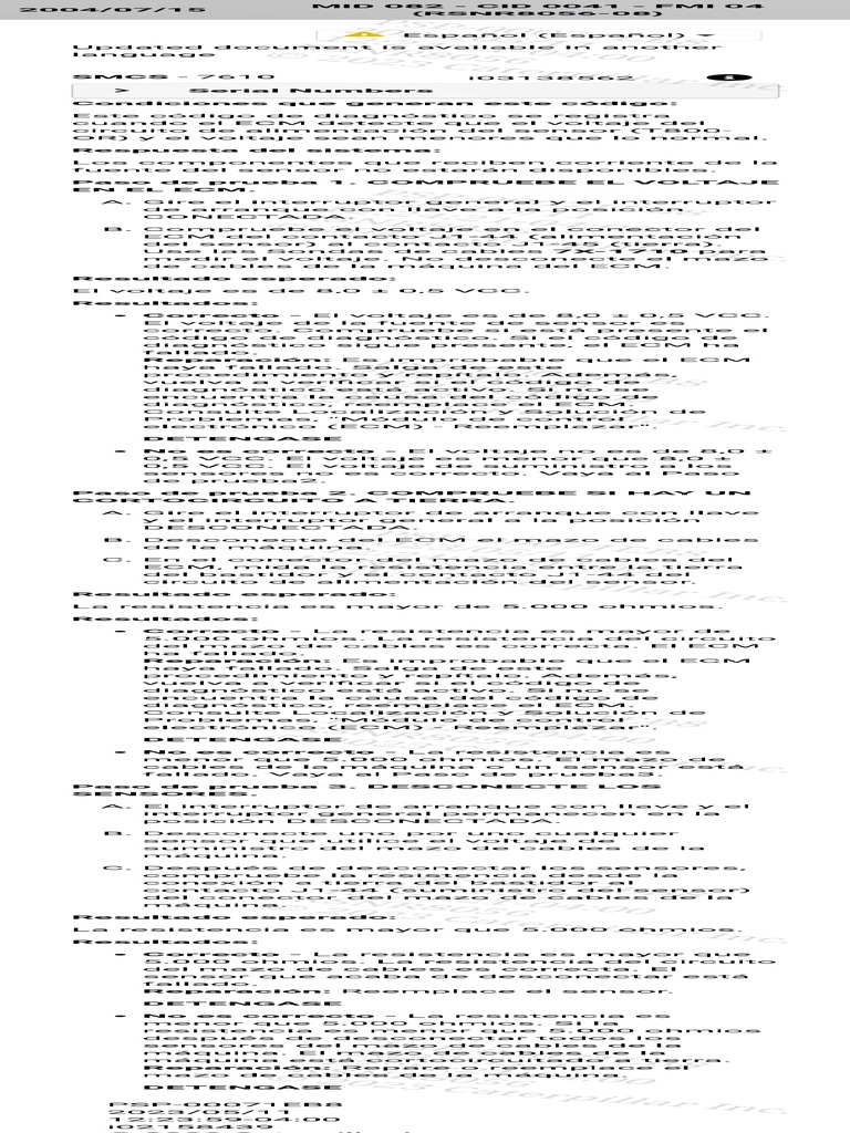 Mid 82 Cid 0041 Fmi 04 | PDF
