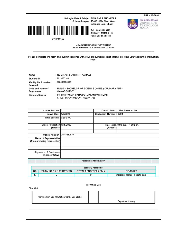 Guidelines for Academic Attire and Dress Code for UiTM Shah Alam ...