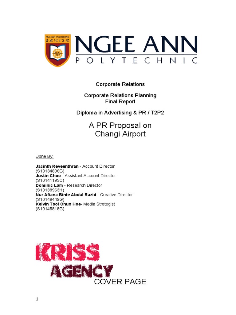 A PR Proposal On Changi Airport | PDF | Singapore | World Politics