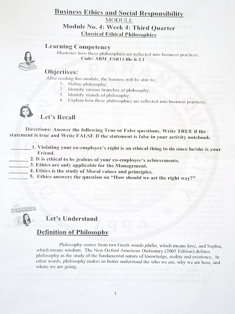 Business Ethics Module 4 | PDF