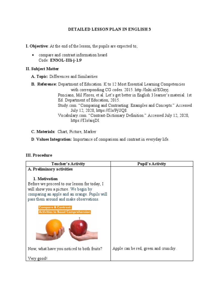 Grade3 DLP English | PDF