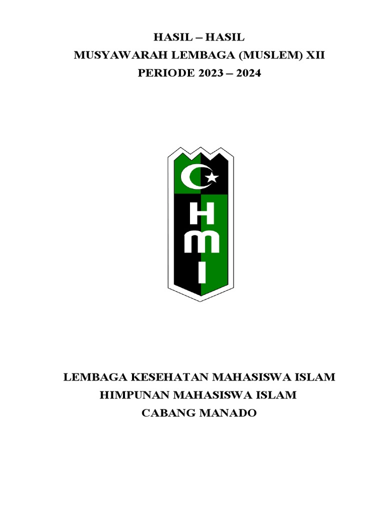 Susunan Panitia MUSLEM XII LKMI-HMI Manado | PDF
