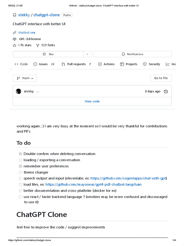 ChatGPT Clone with Enhanced UI | PDF