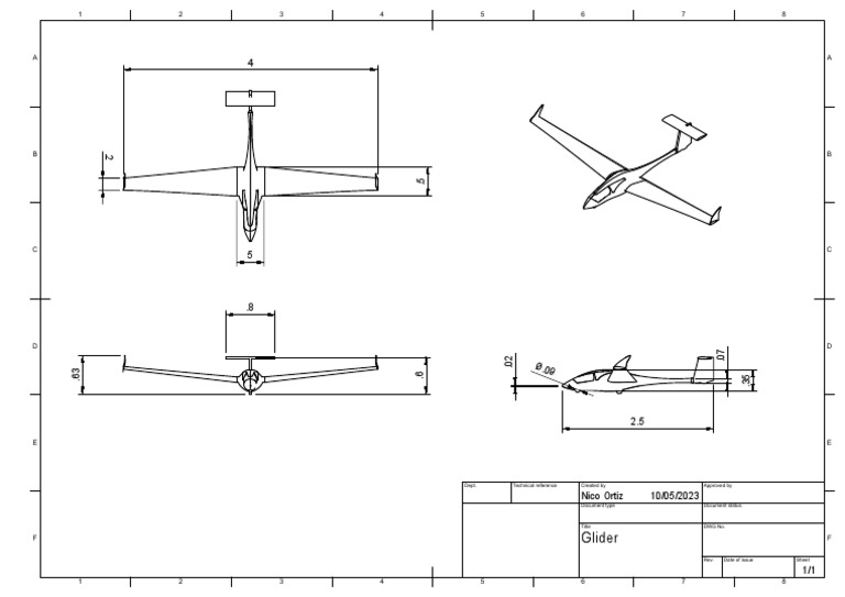 Glider Drawing v2 | PDF