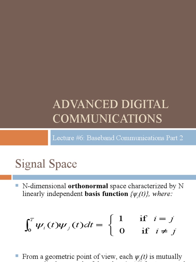 Lecture #6 Baseband Communications - Part - 2 | Download Free PDF | Bandwidth (Signal Processing ...