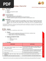 Patient Dangling Procedure Checklist | PDF | Balance (Ability ...